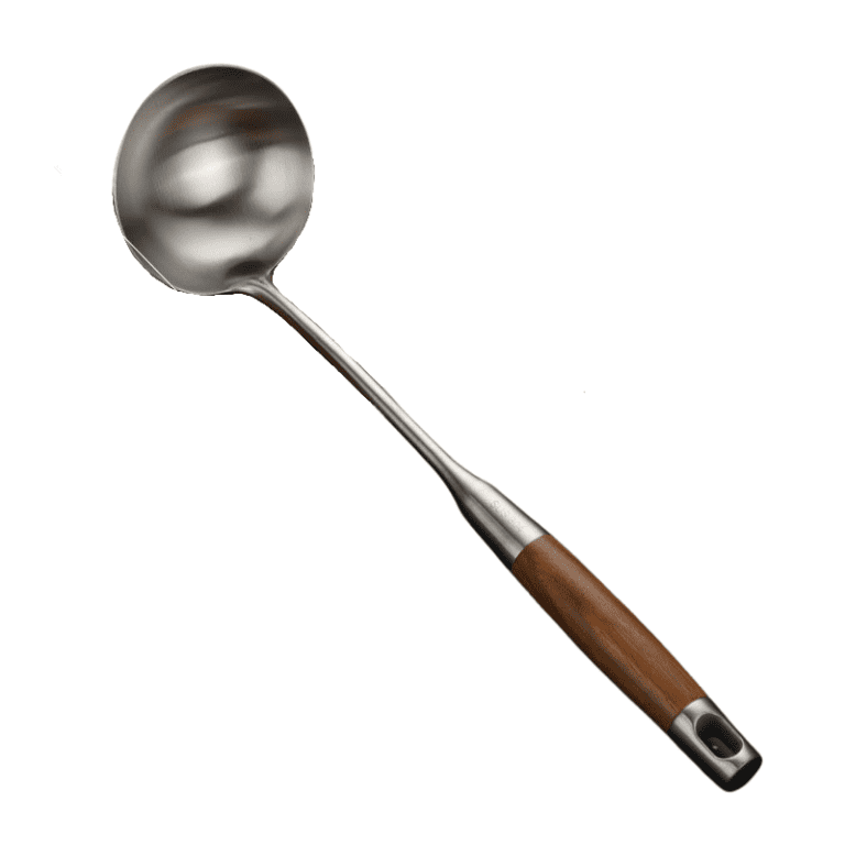 Louche Inox Manche Bois 39cm - Ma Cuillère